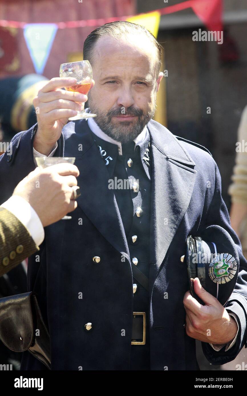 Spanish actor Patxi Freytez during the filming of the TVE series 'El ...