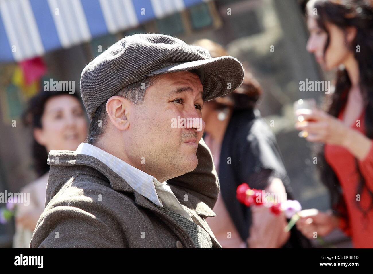 Spanish actor Secun de la Rosa during the filming of the TVE series 'El ...
