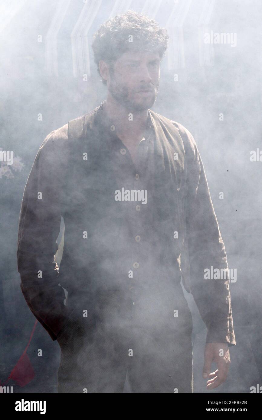 Spanish actor Jose Lamuno during the filming of the TVE series 'El ...