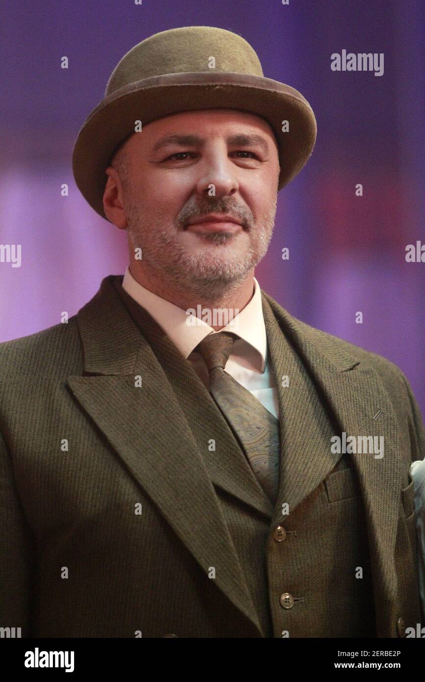 Spanish actor Roberto Alamo during the filming of the TVE series 'El ...