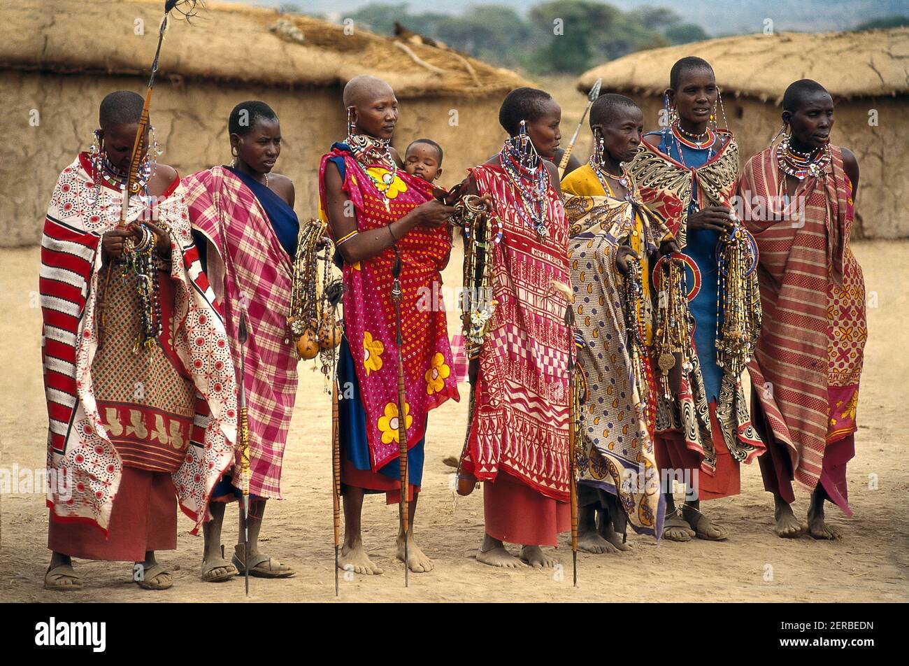 Maasai People - Maasai Mara - Kenya 1993 (Photo on photographic film ...