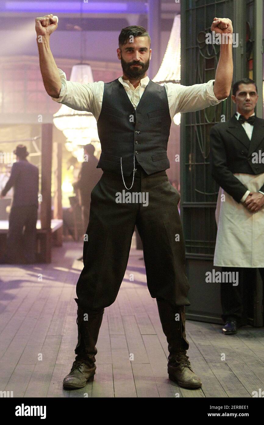 Spanish actor Alex Garcia during the filming of the TVE series 'El ...