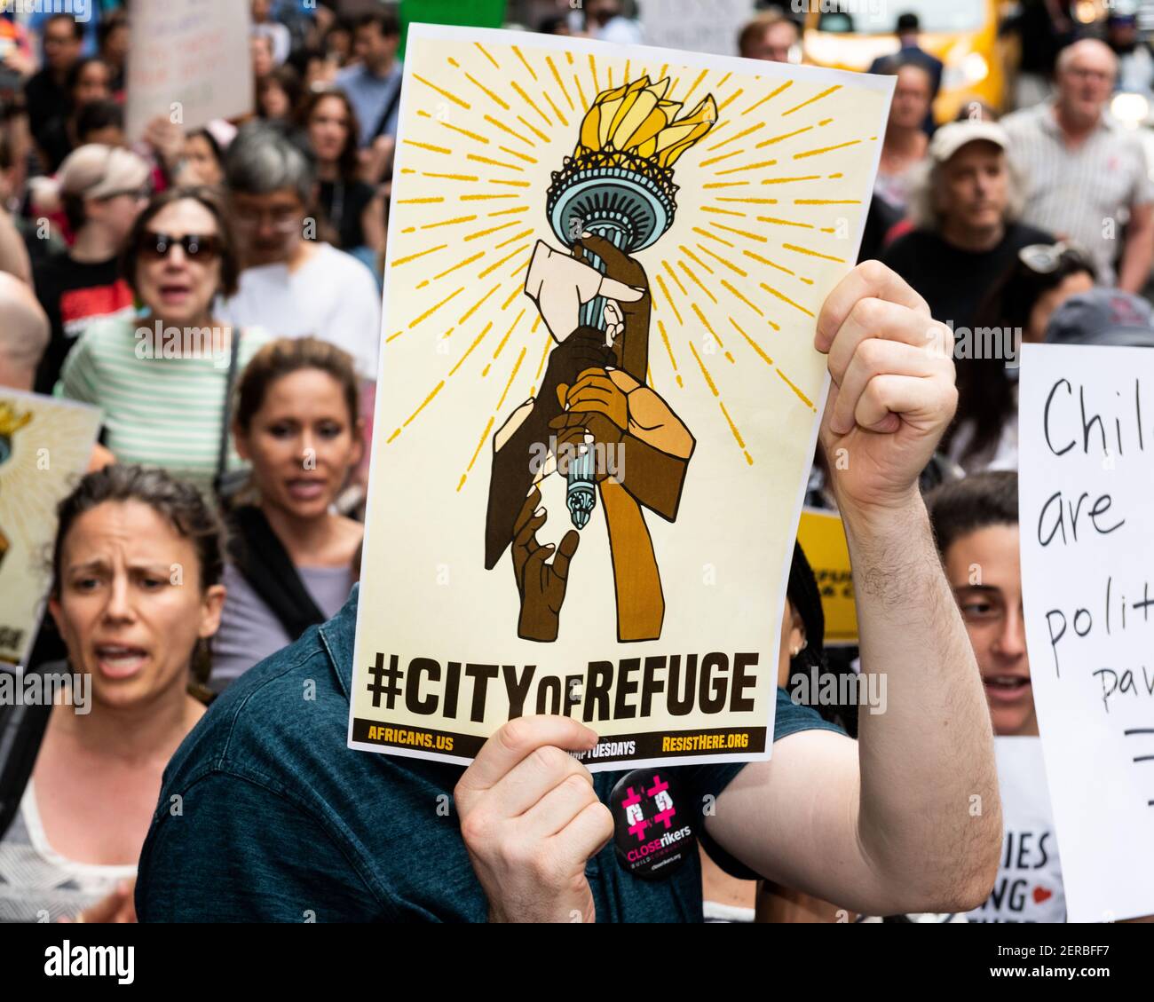 World Refugee Day Rally and March in New York City on June 20, 2018 ...