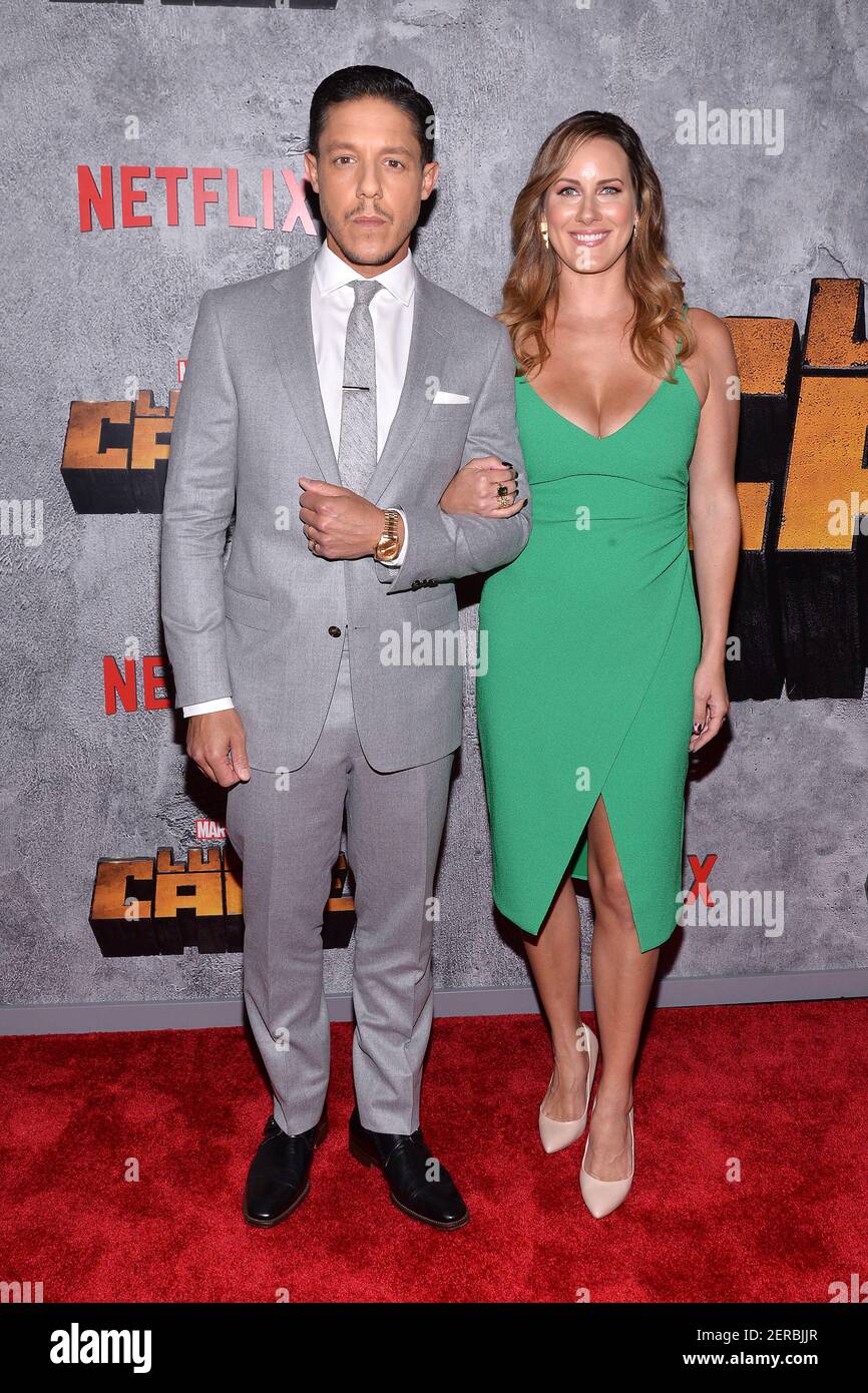 (L-R) Theo Rossi and Meghan Rossi attend the 'Luke Cage' Season 2 New ...