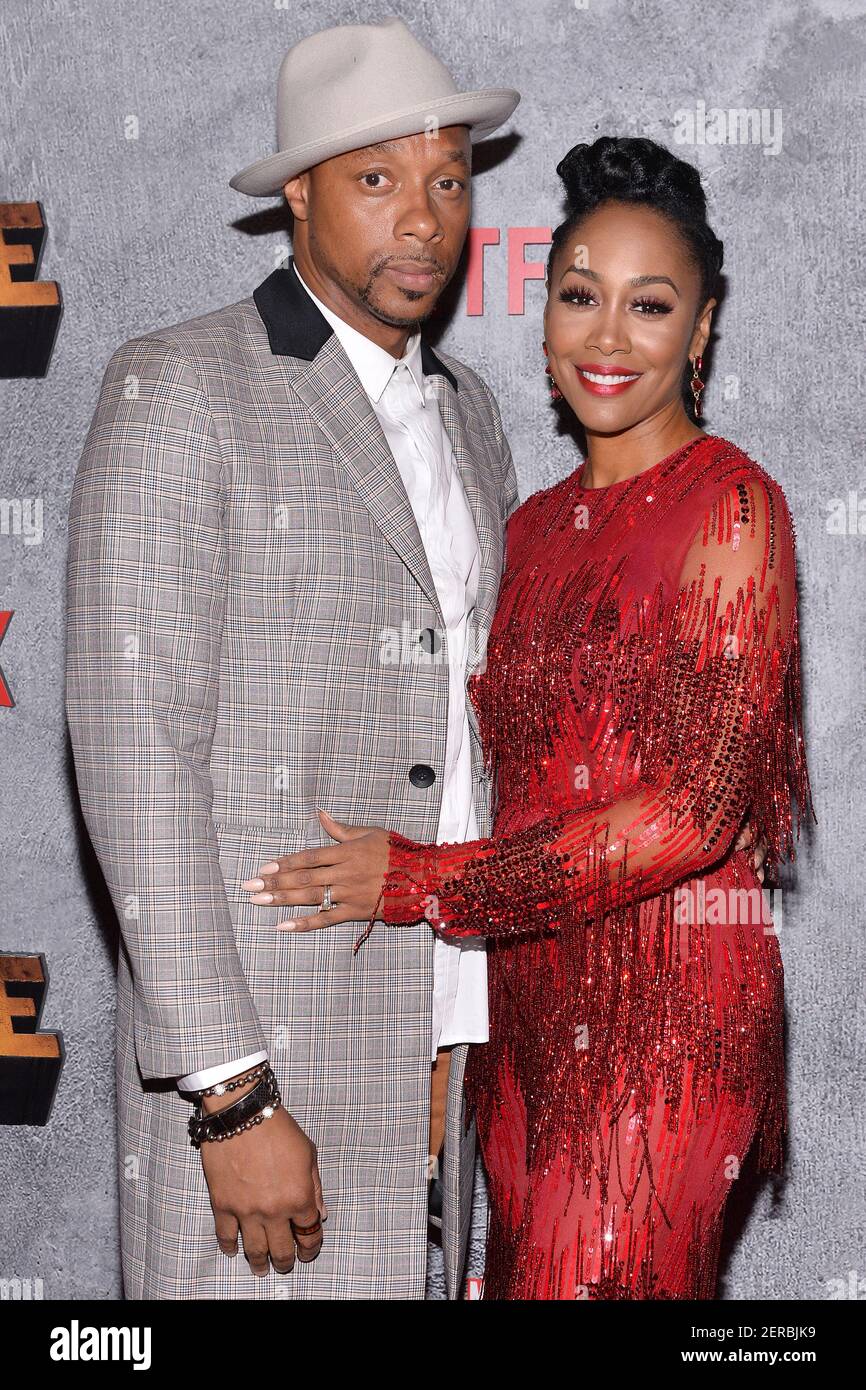 (L-R) Dorian Missick and Simone Missick attend the 'Luke Cage' Season 2 ...