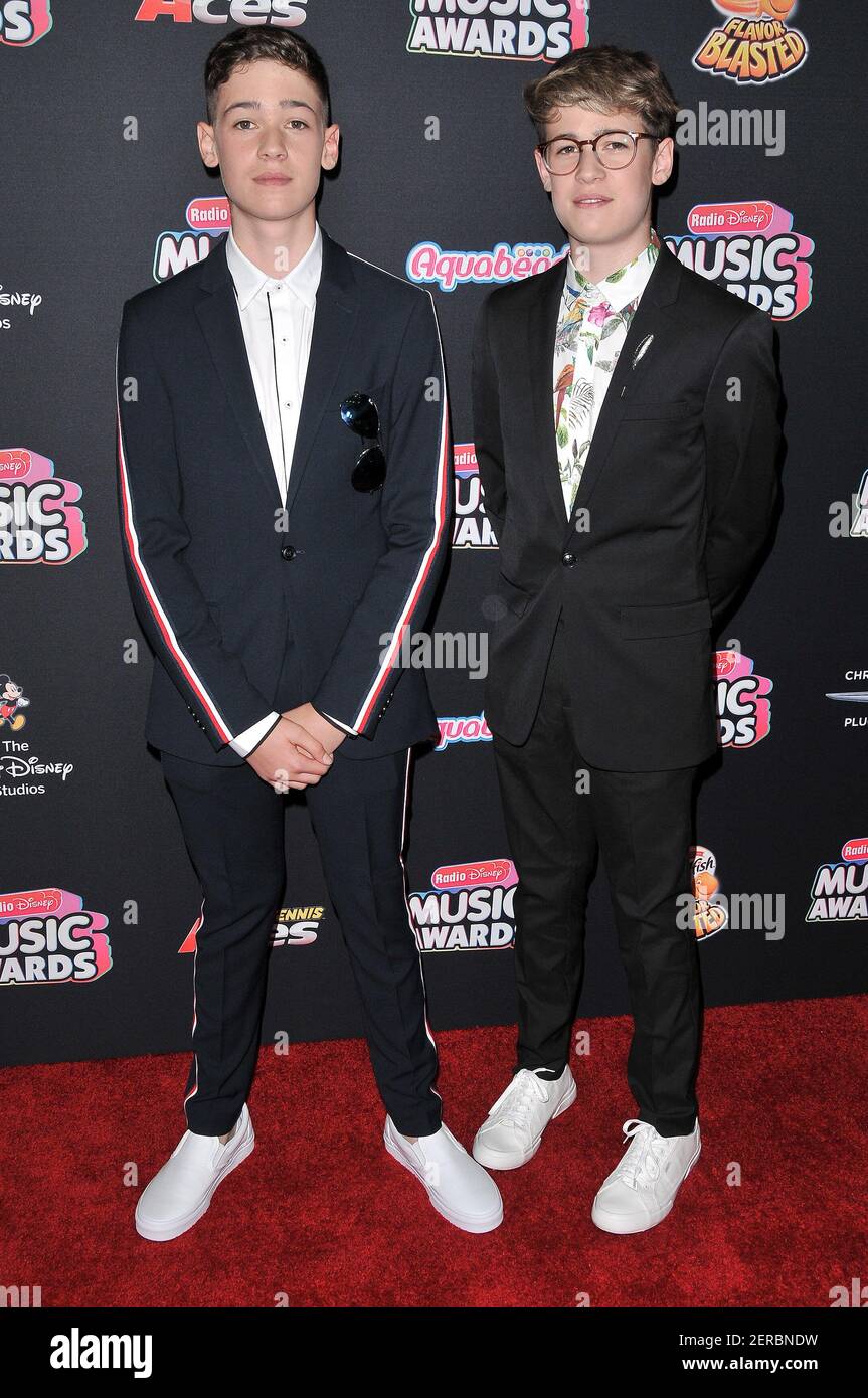 Max & Harvey arrives at the 2018 Radio Disney Music Awards held at the ...
