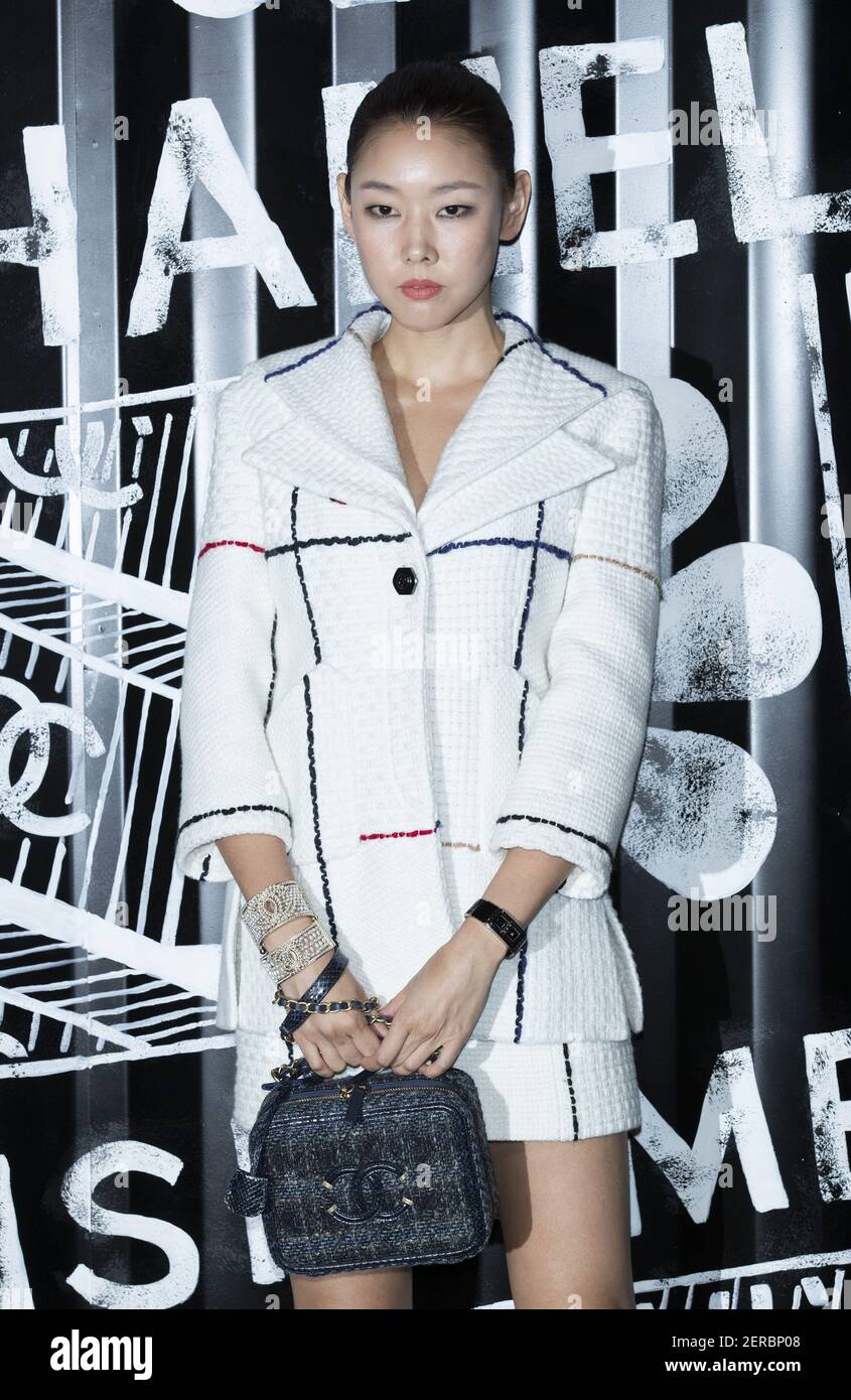South Korean model Han Hye-jin, attends the photocall for Chanel Paris ...