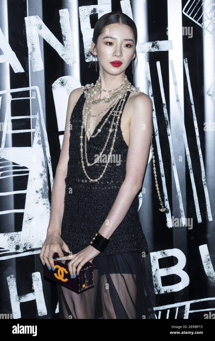 South Korean-American model Irene Kim, attends the photocall for Chanel ...