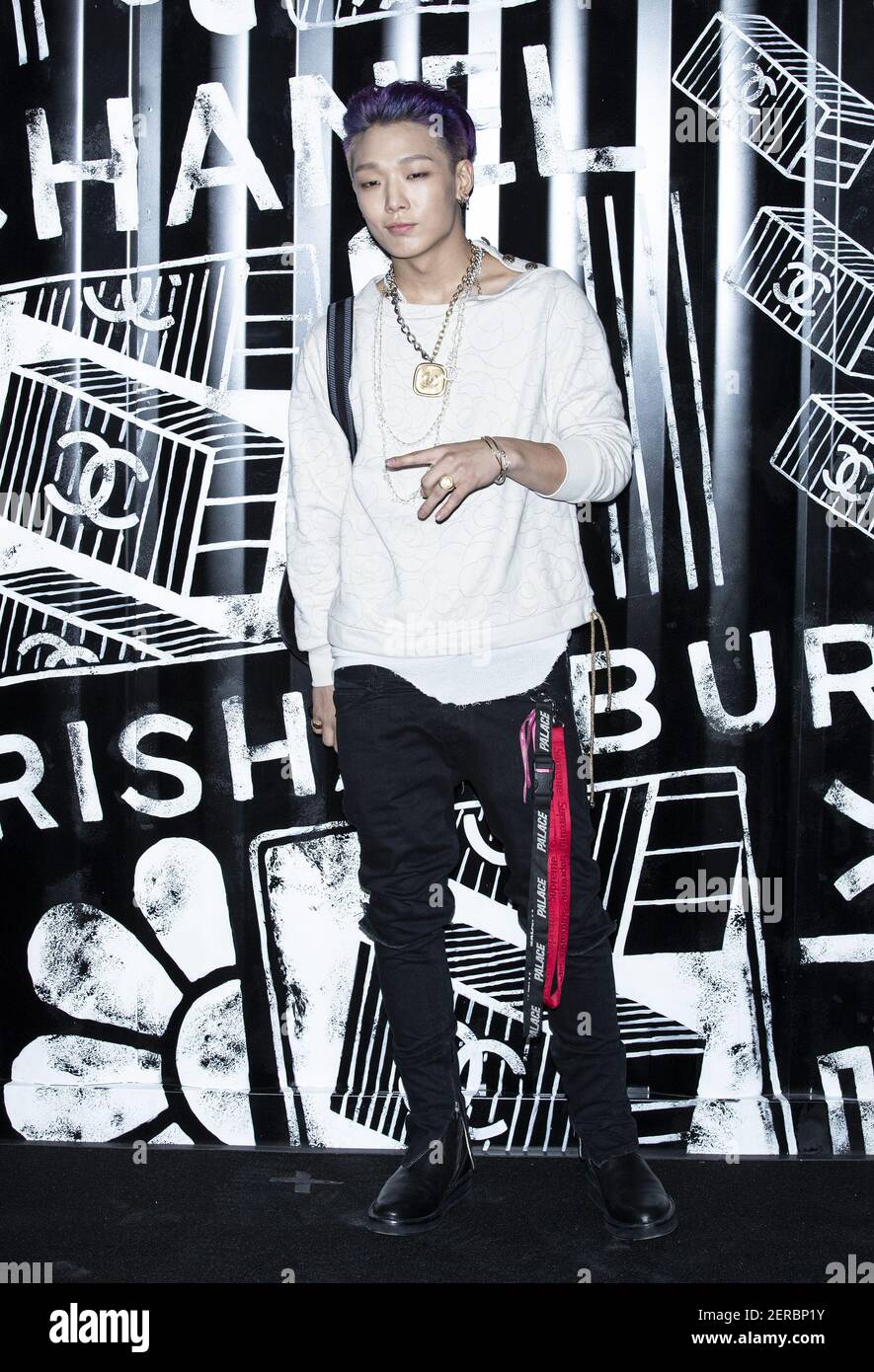 South Korean Bobby, rapper of the South Korean boy group ikon, attends ...