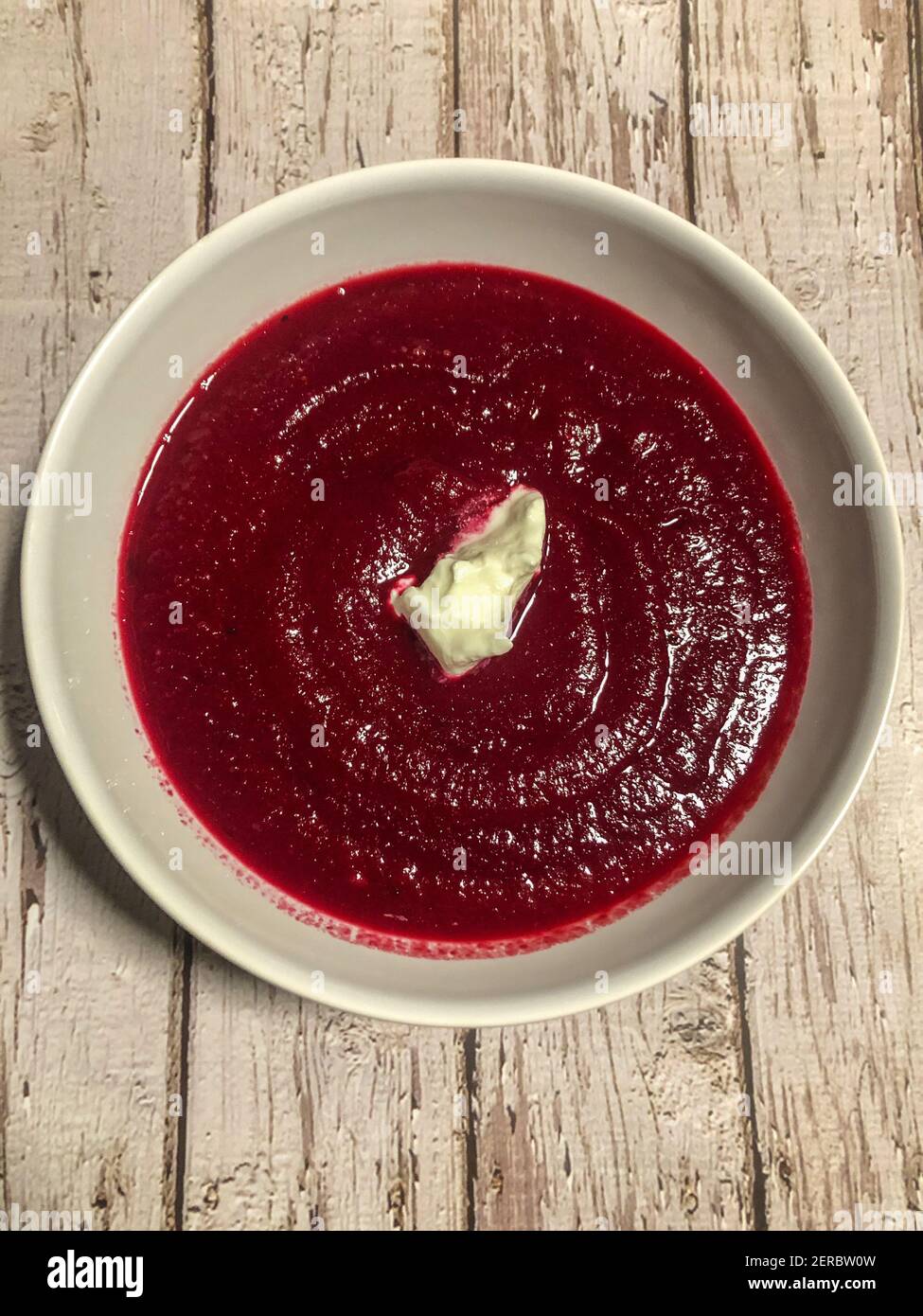 Borscht in white plate hi-res stock photography and images - Alamy
