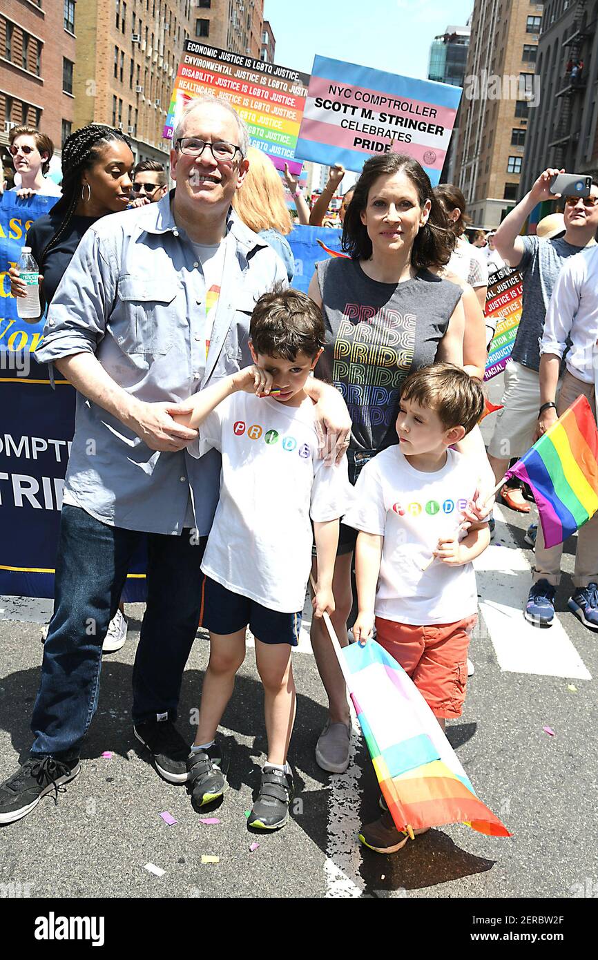 Scott Stringer and family, wife Elyse Buxbaum, sons Maxwell and Miles ...