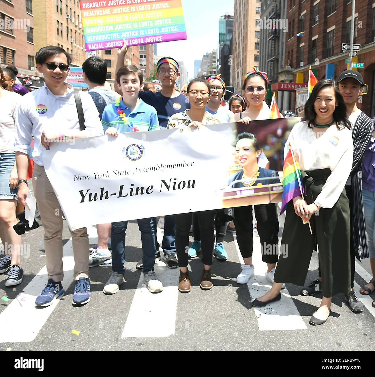 Yuh-Line Niou attends the NYC LGBTQIA+ Pride March on June 24, 2018 in ...