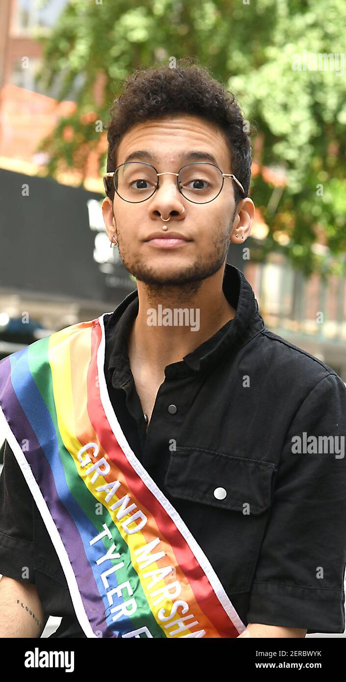 Grand Marshal Tyler Ford attends the NYC LGBTQIA+ Pride March on June ...