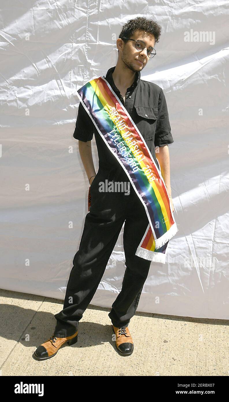 Grand Marshal Tyler Ford attends the NYC LGBTQIA+ Pride March on June ...