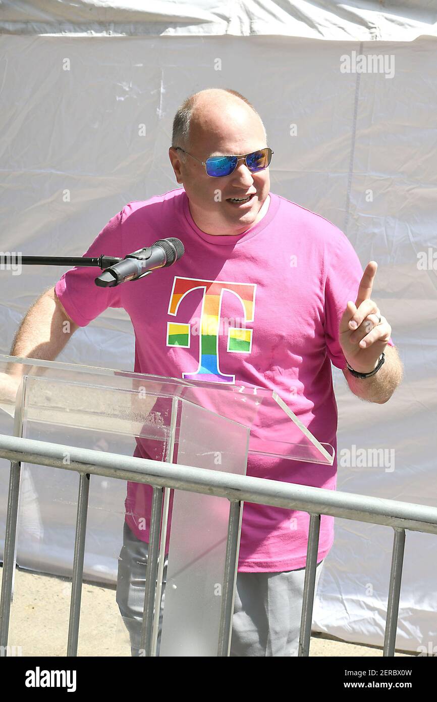 Jon Freier, EVP of T-Mobile Retail, attends the NYC LGBTQIA+ Pride ...