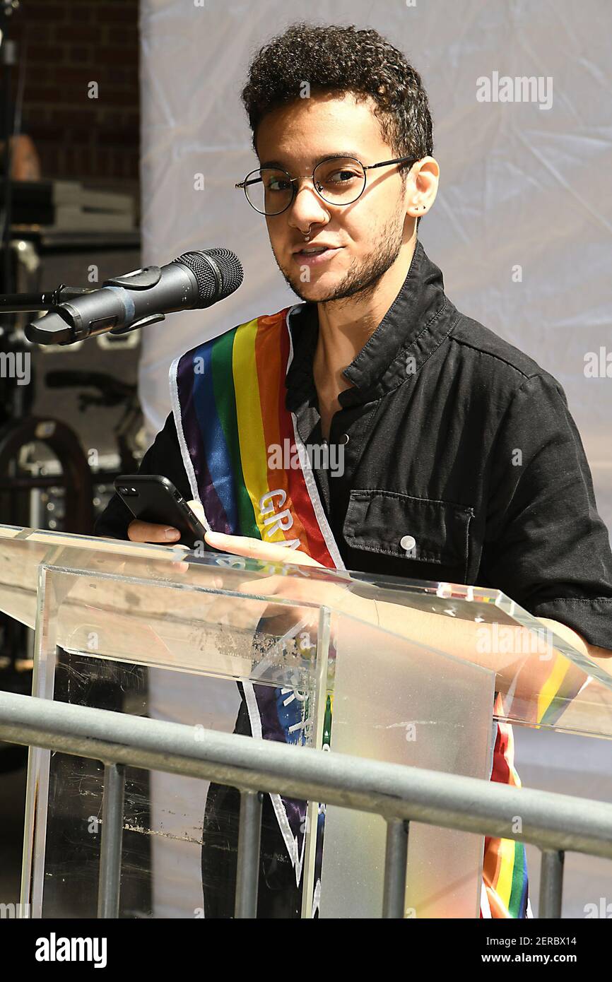 Grand Marshal Tyler Ford attends the NYC LGBTQIA+ Pride March on June ...