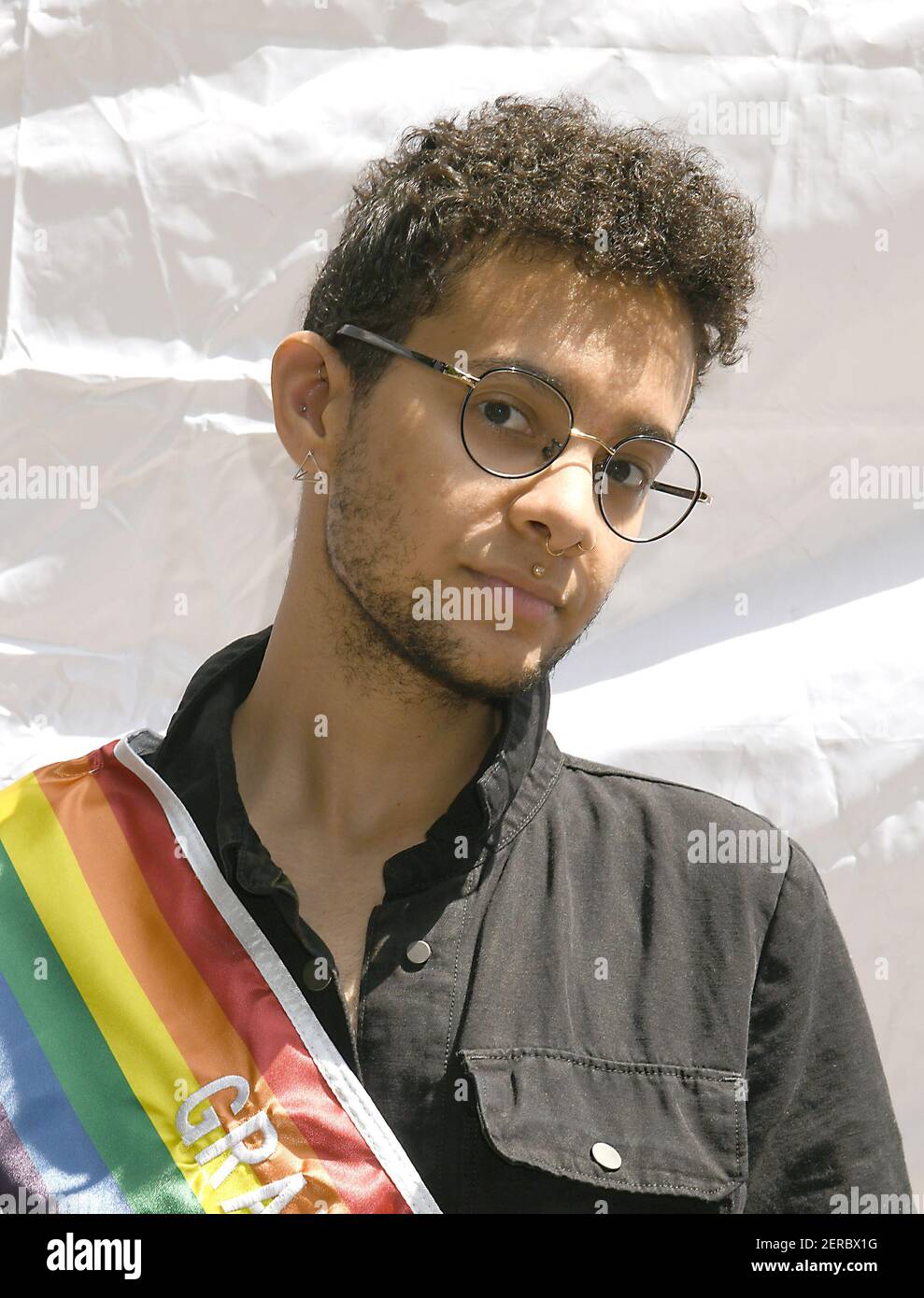 Grand Marshal Tyler Ford attends the NYC LGBTQIA+ Pride March on June ...