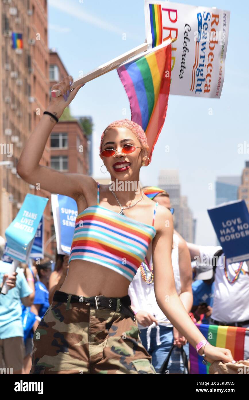 Atmosphere The 49th Annual NYC Pride March on June 24, 2018 in New York ...
