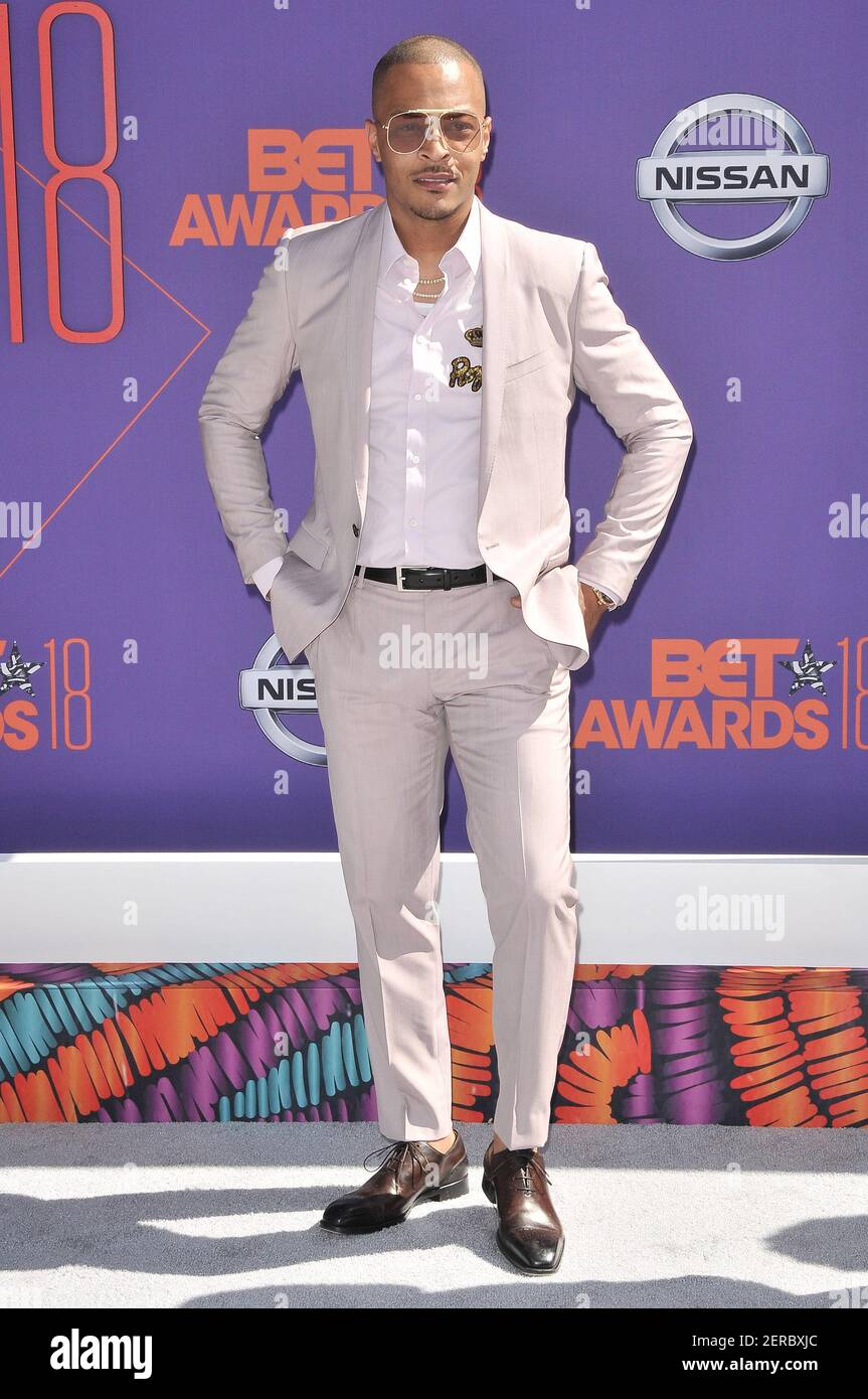 T.I. arrives at the 2018 BET Awards held at the Microsoft Theater in ...