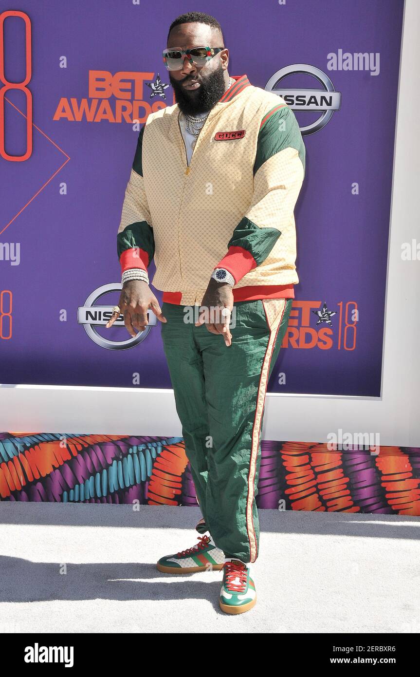 Rick Ross arrives at the 2018 BET Awards held at the Microsoft Theater ...