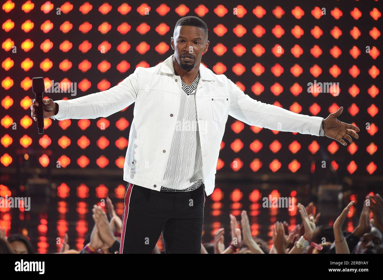 LOS ANGELES - JUNE 24: Jamie Foxx hosts the 2018 BET Awards at the ...