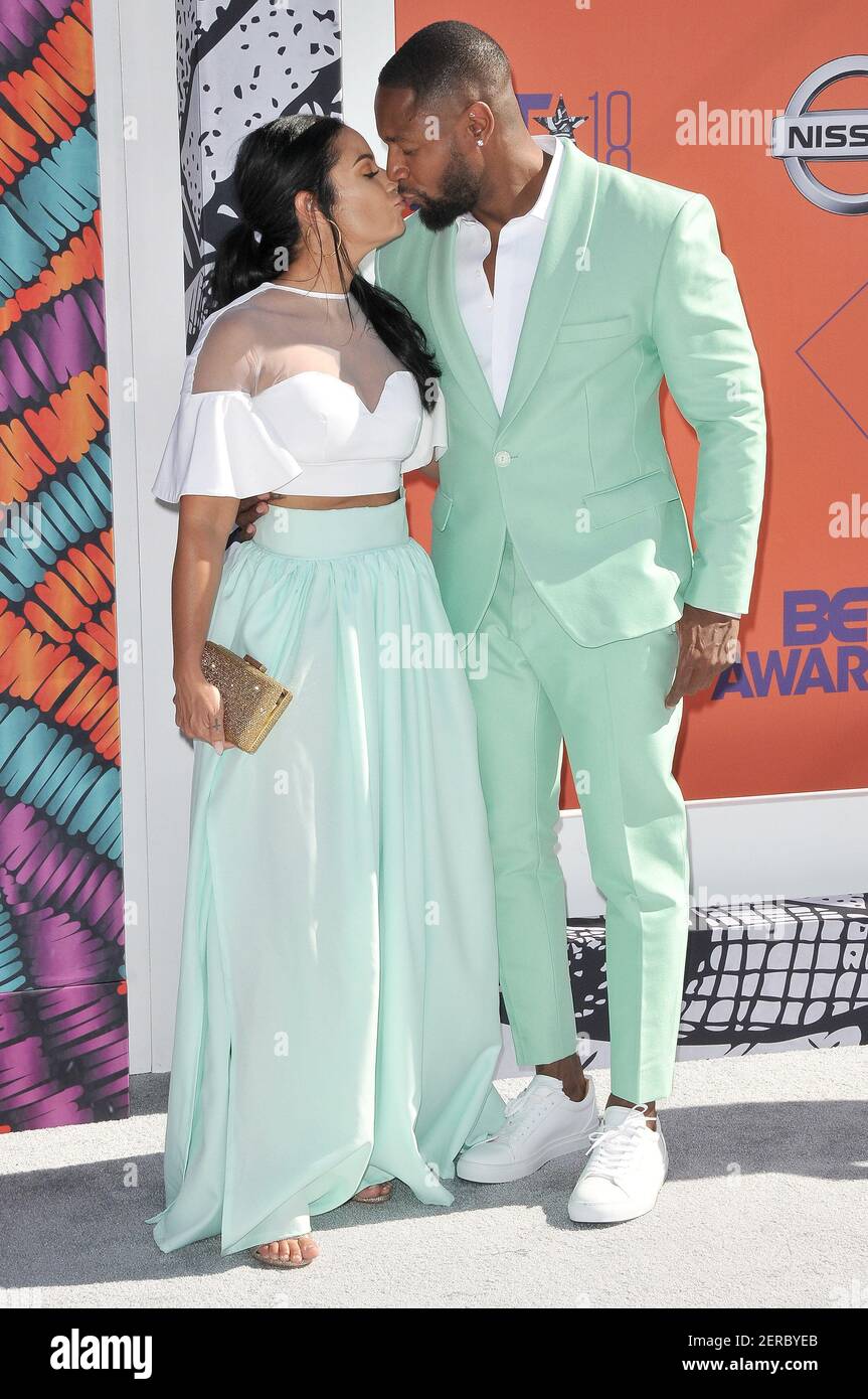 Zena Foster and Tank at the 2018 BET Awards held at the Microsoft ...