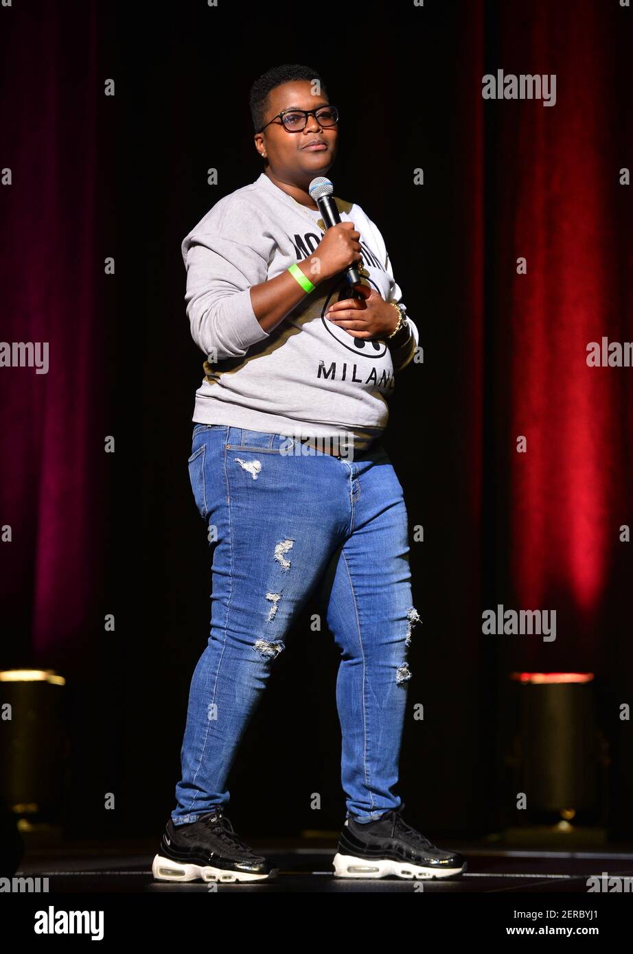 Sam Jay performs during Ladies Night Out Comedy Tour at James L Knight ...