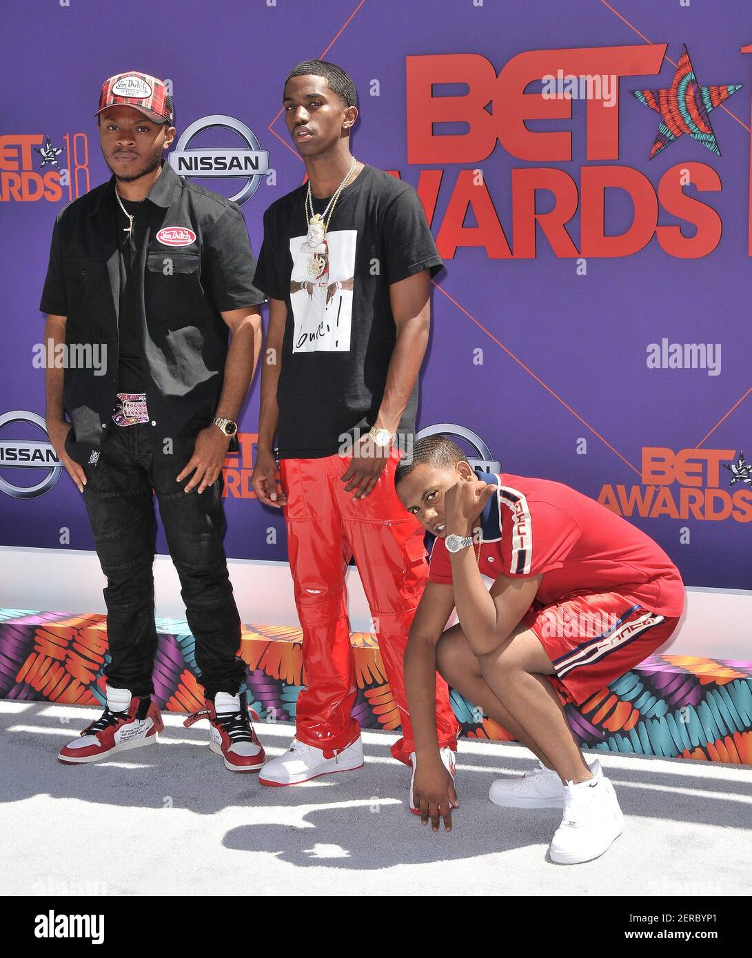 (L-R) Kai Ca$h, Christian Combs, and Bay Swag at the 2018 BET Awards ...