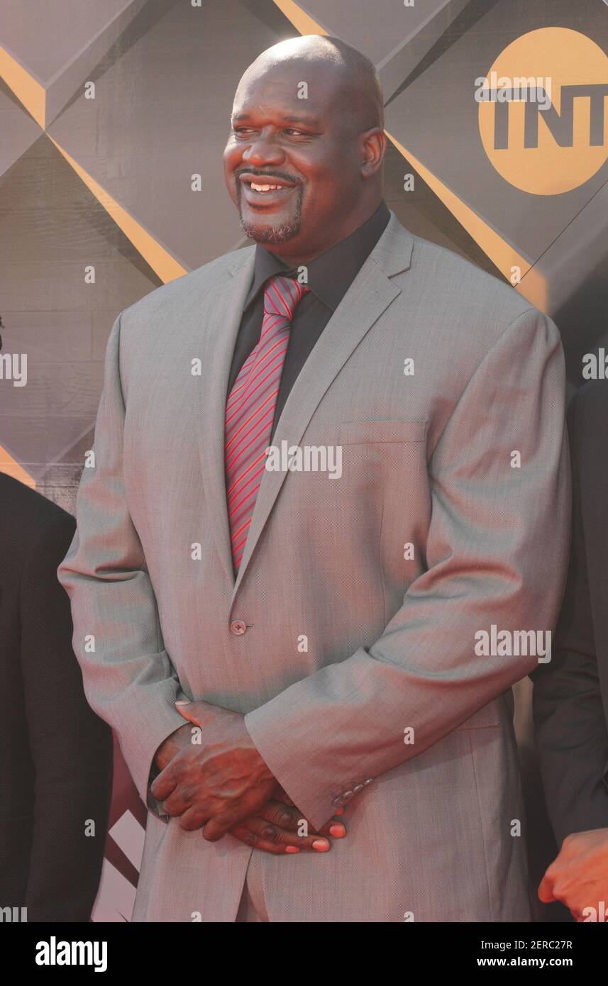 Shaquille O'Neal at the 2018 NBA Awards held at Barker Hangar on June ...