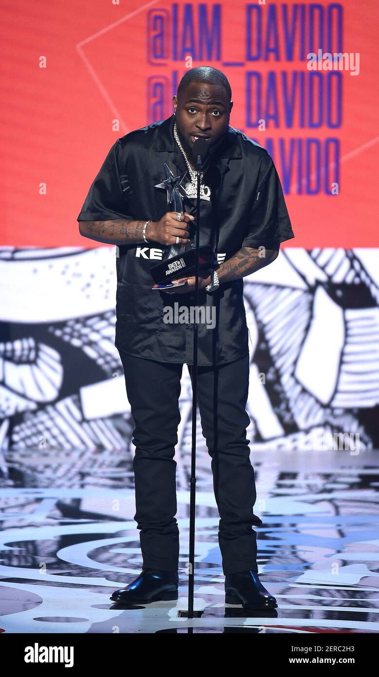 LOS ANGELES - JUNE 24: Davido accepts Best International Act on the ...