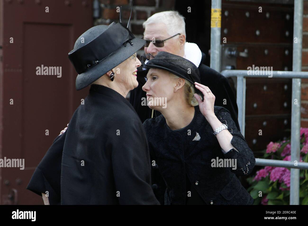 Countess Feodora of Rosenborg (l1) and Queen Margrethe at the Funeral ...