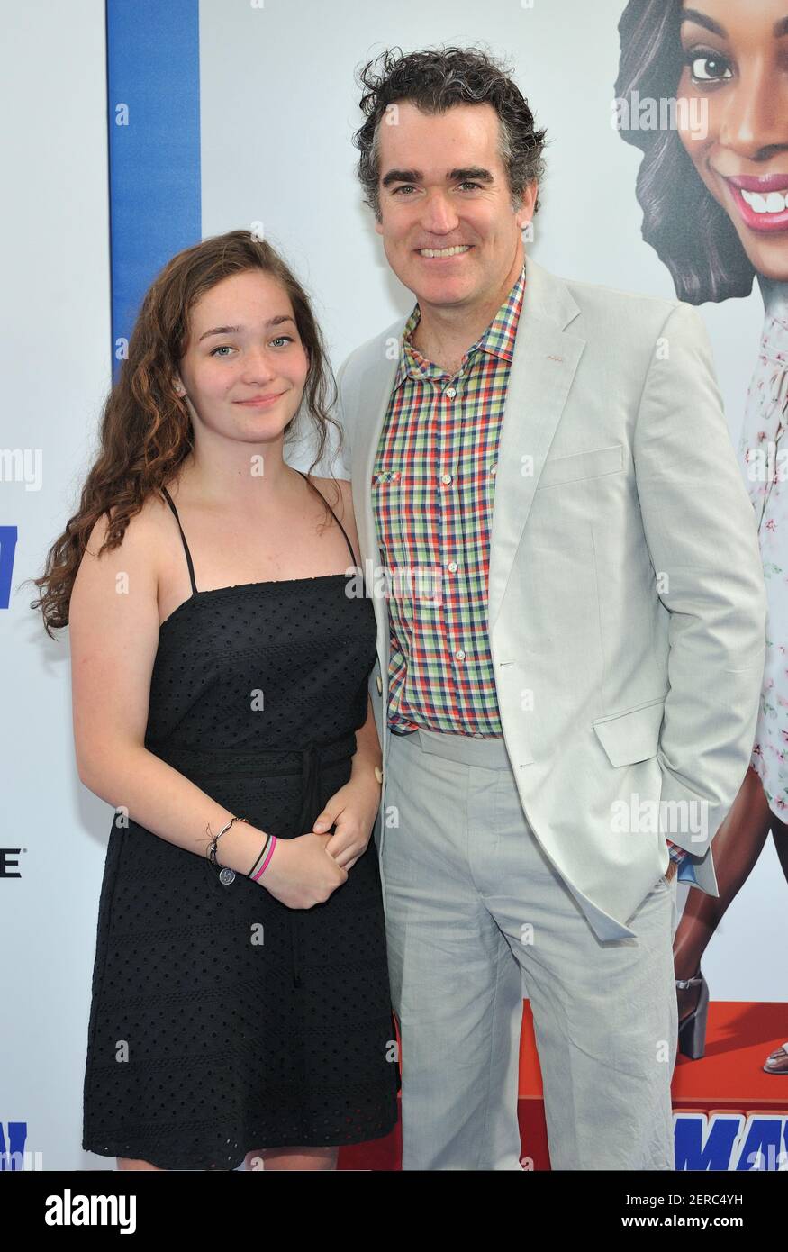 L-R: Grace James and actor Brian D'Arcy James attend the world premiere ...