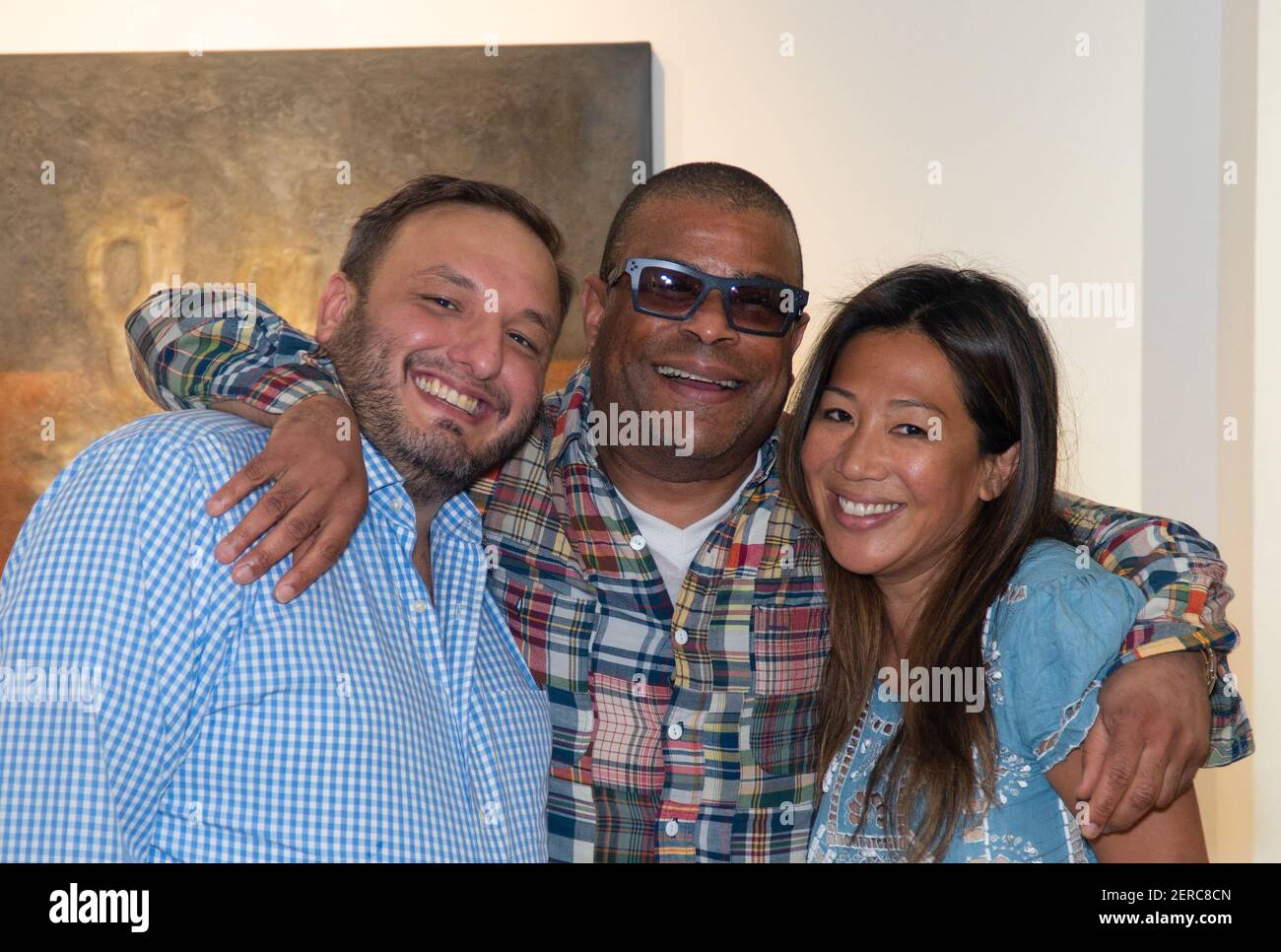 Christopher Pape (Publisher), George Wayne, Hillary Latos attend the ...