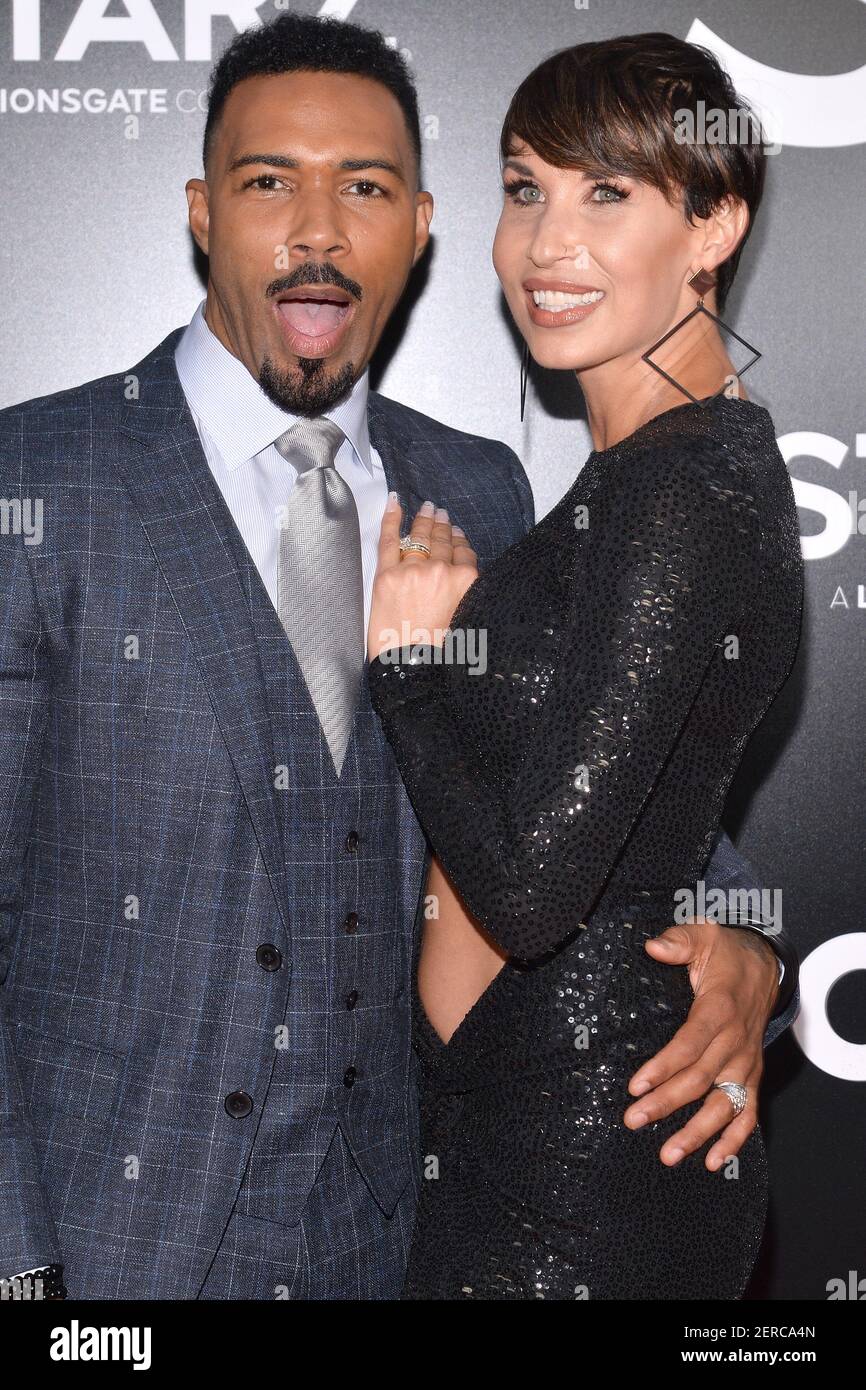 (L-R) Omari Hardwick and Jennifer Pfautch attend the Season 5 World ...