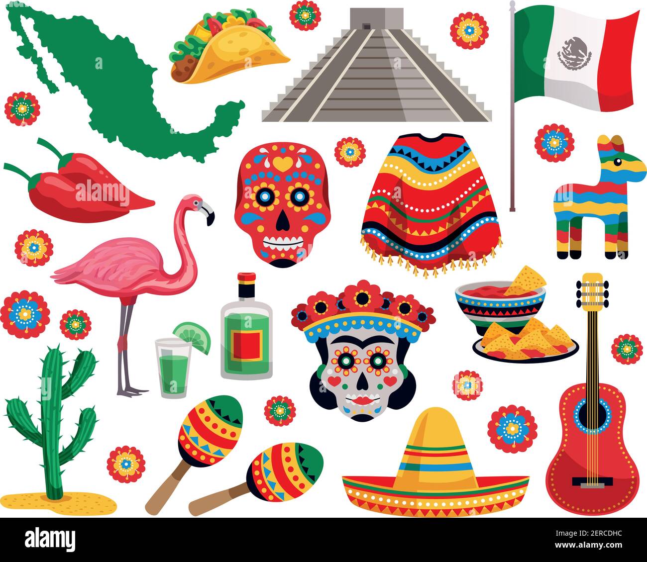 Mexican national symbols culture food musical instruments souvenirs ...