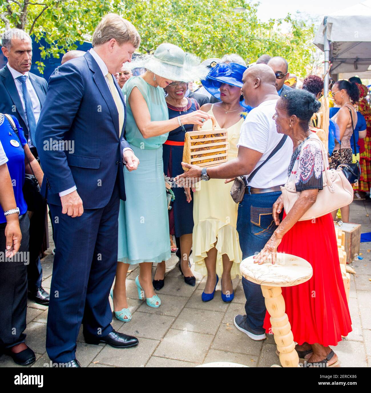 King Willem-Alexander and Queen Maxima visit Festival di Pueblo on day ...