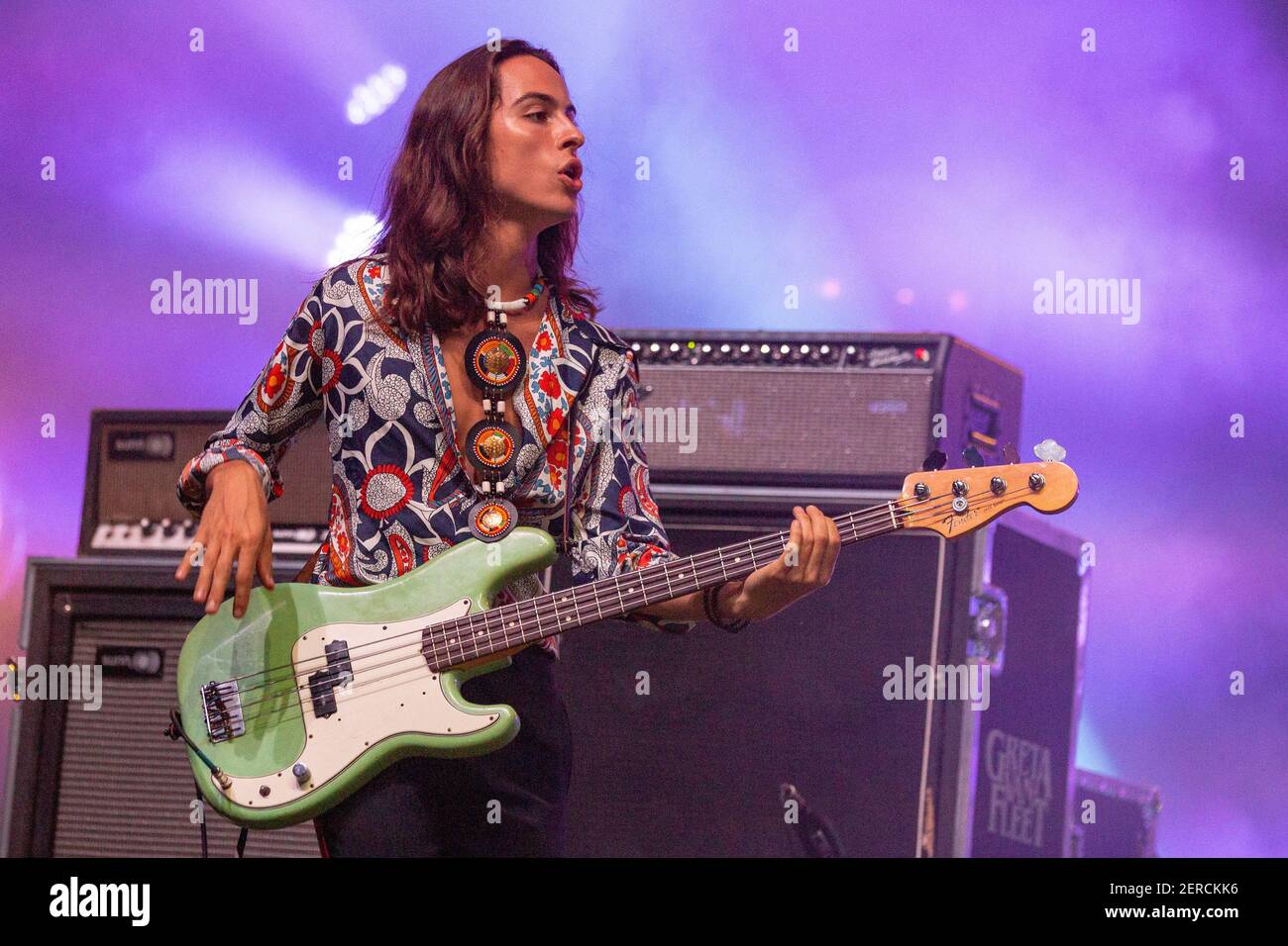 Sam Kiszka of Greta Van Fleet during Summerfest Music Festival at Henry ...