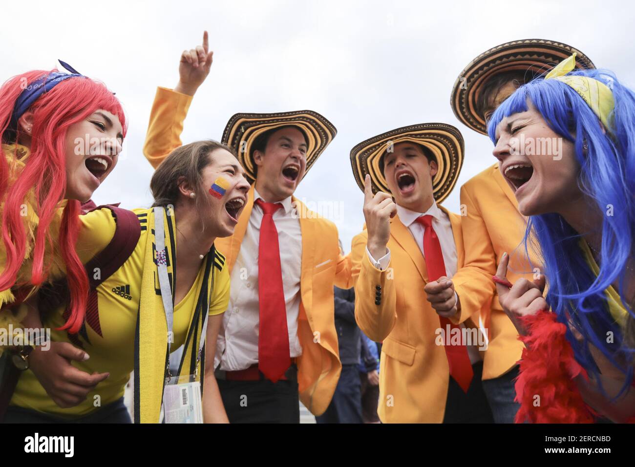 Football fans before the match. June 3, 2018. Russia, Moscow. Photo credit: Mikhail Shapaev ...