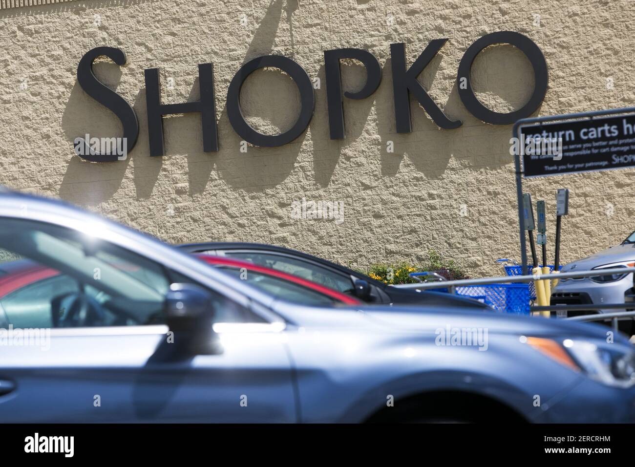 A logo sign outside of a Shopko retail store in Kenosha, Wisconsin, on ...