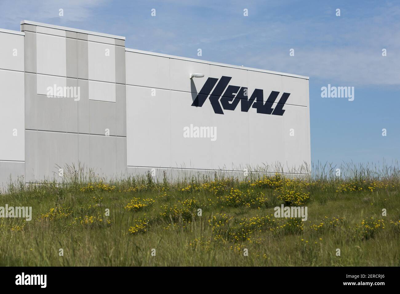 A logo sign outside of a facility occupied by Kenall Manufacturing in Kenosha, Wisconsin on June ...