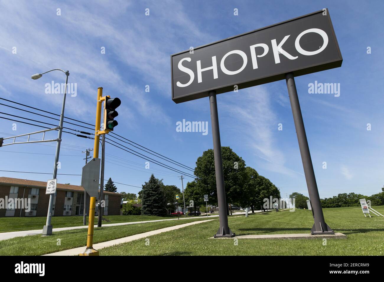 A logo sign outside of a Shopko retail store in Kenosha, Wisconsin, on ...