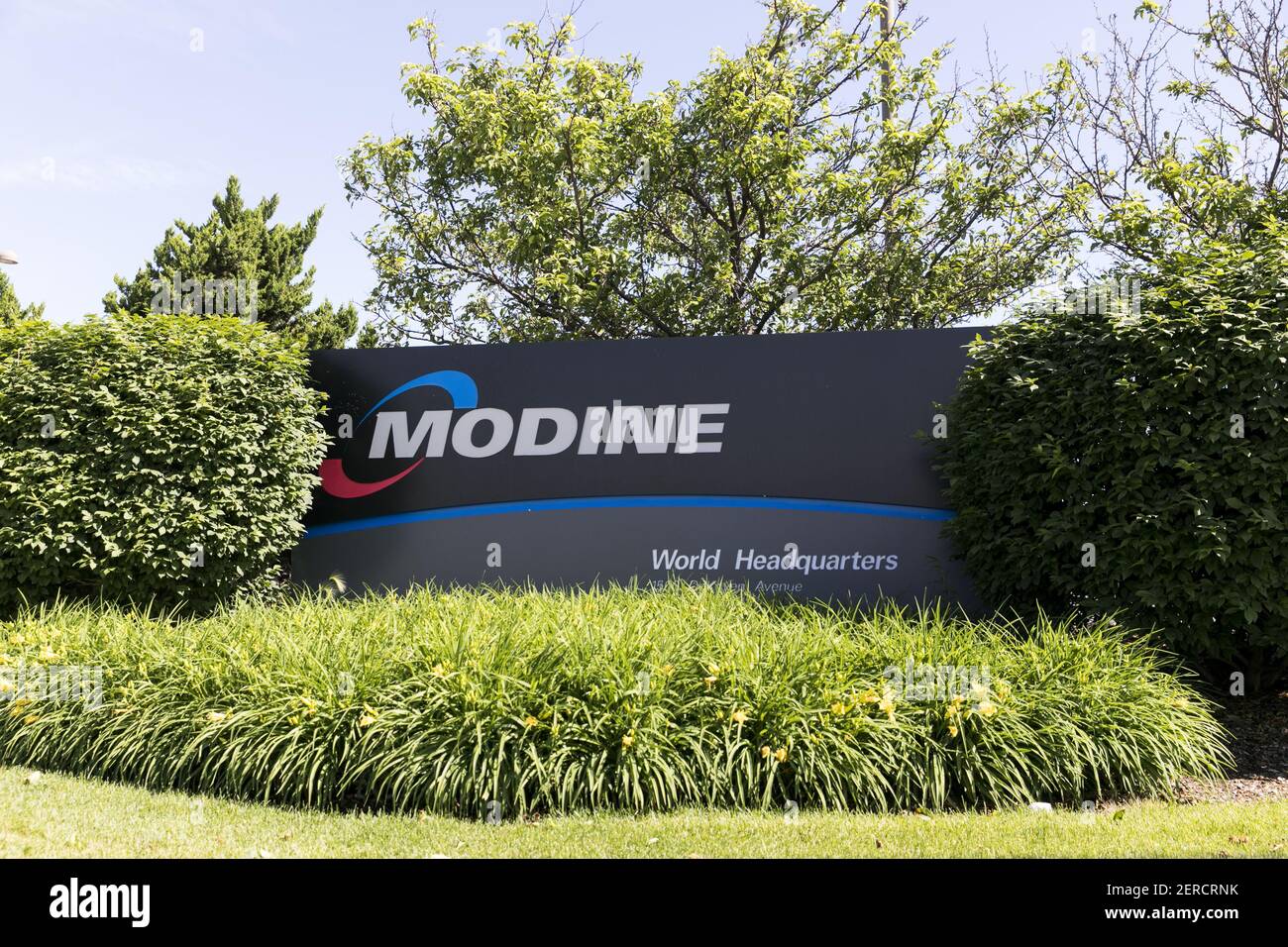 A logo sign outside of the headquarters of The Modine Manufacturing ...