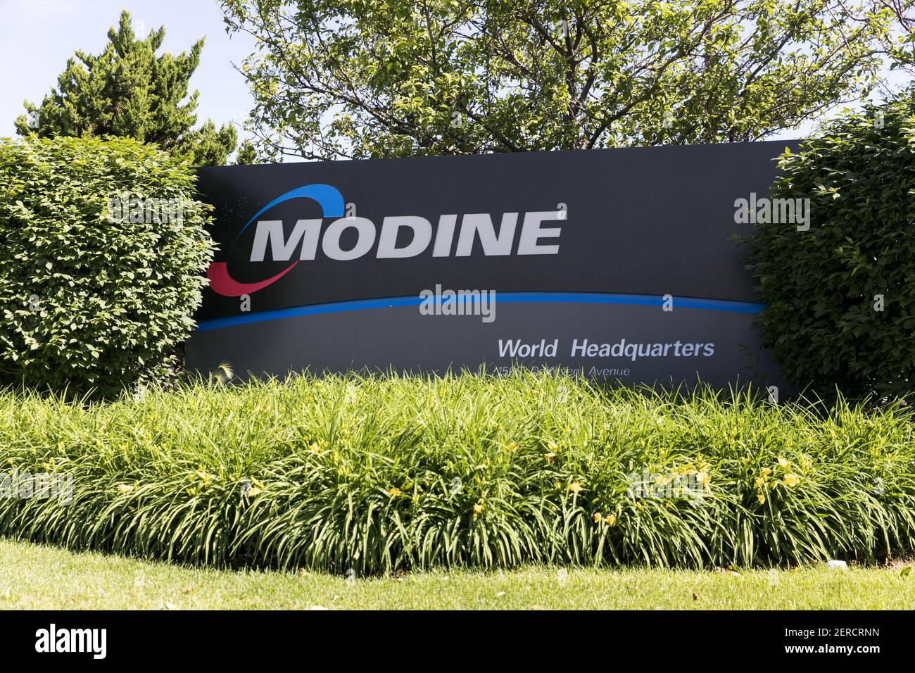 A logo sign outside of the headquarters of The Modine Manufacturing ...