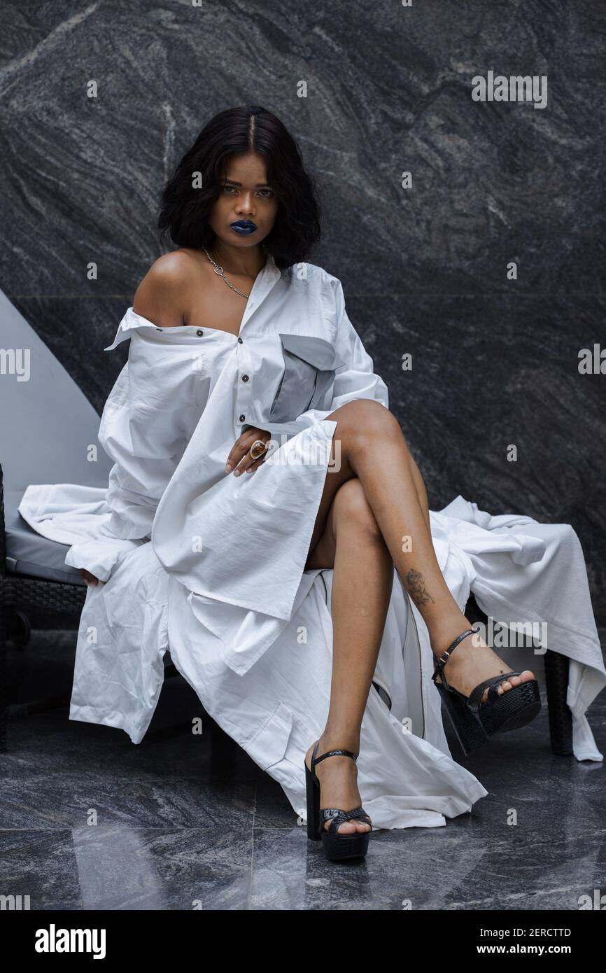 NEW DELHI, INDIA - JULY 2: Delhi based model Renee Kujur poses in ...