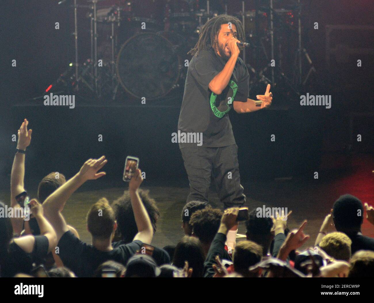 July 3, 2018: Rap artist J. Cole performs live at Henry Maier Festival ...