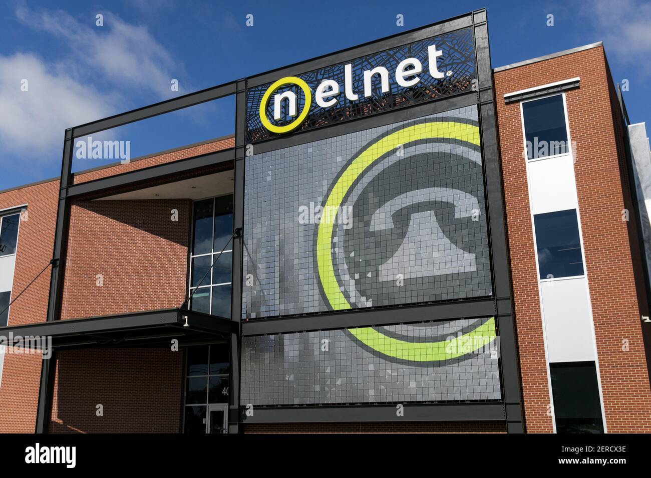 A logo sign outside of a facility occupied by Nelnet in Lincoln, Nebraska on July 1, 2018 ...