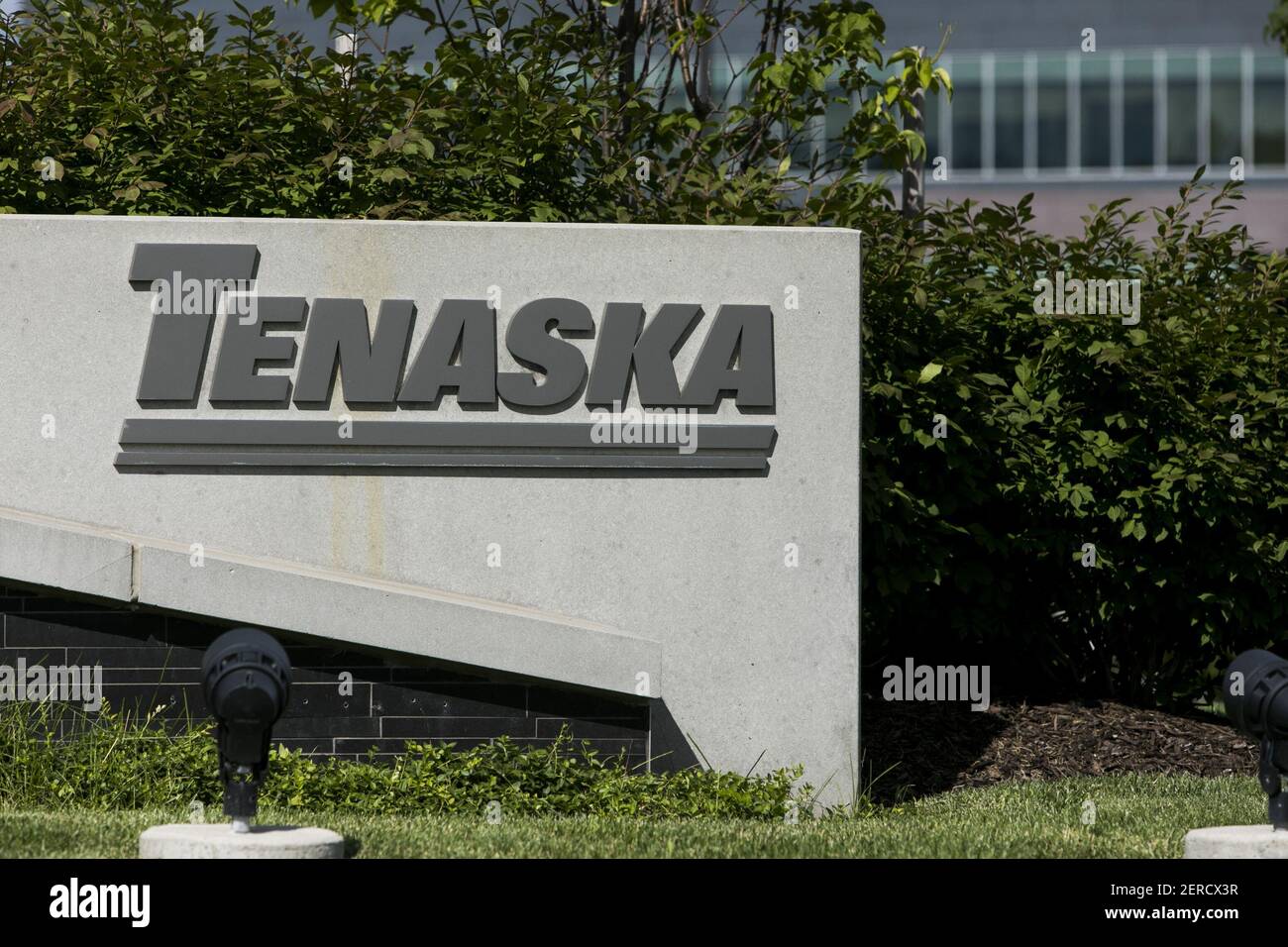A logo sign outside of the headquarters of Tenaska Energy, Inc., in ...