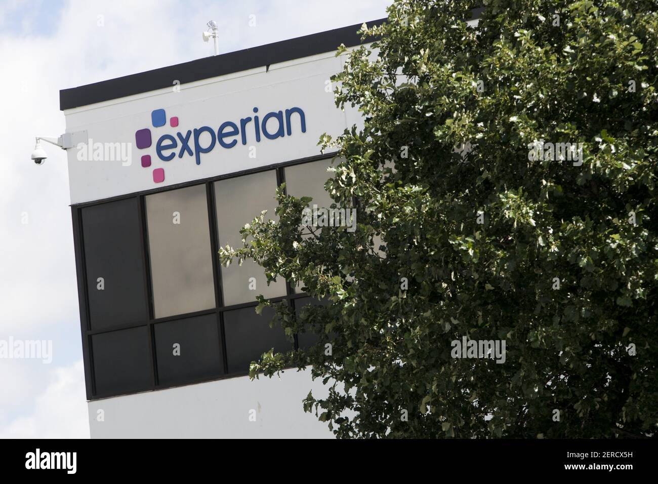 A logo sign outside of a facility occupied by Experian in Lincoln ...