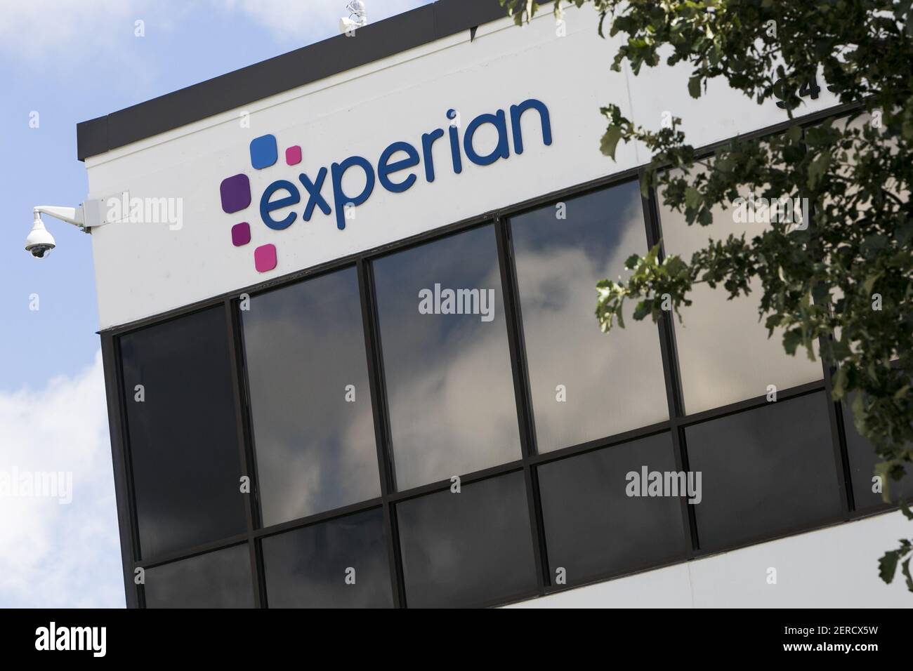 A logo sign outside of a facility occupied by Experian in Lincoln ...