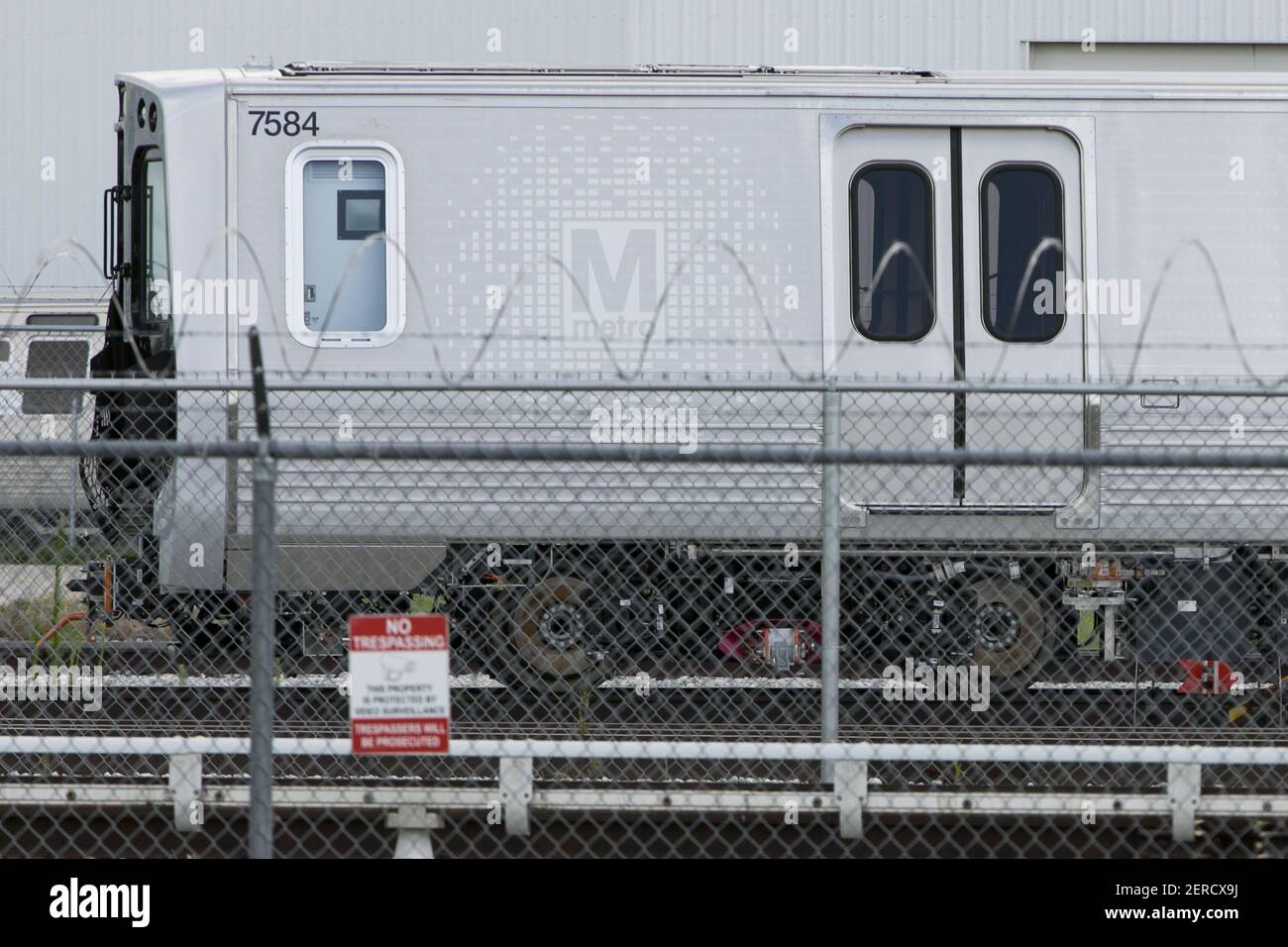 Recently built 7000-series WMATA Metro rail cars outside of the ...